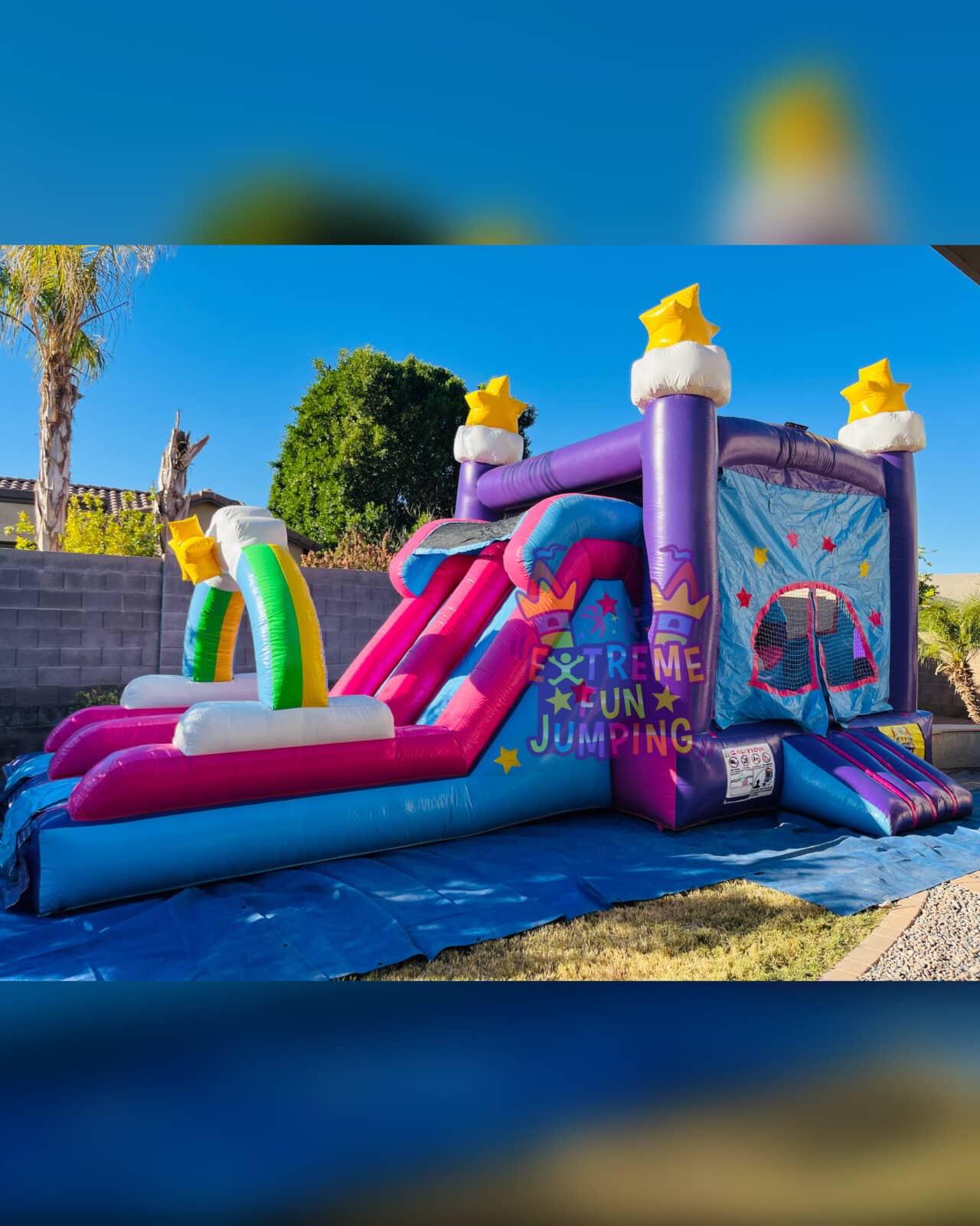 Star combo slide (can be used wet or dry) | Extreme Fun Jumping