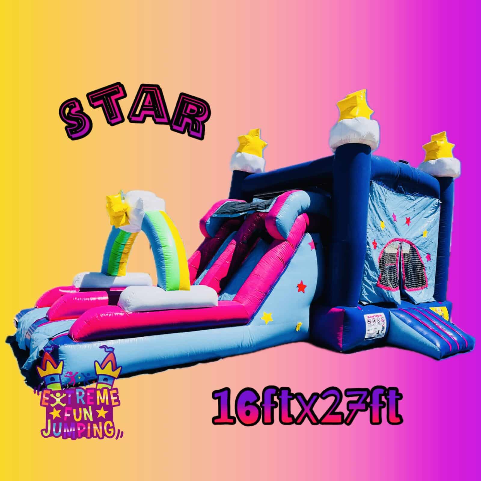 Star combo slide (can be used wet or dry) | Extreme Fun Jumping